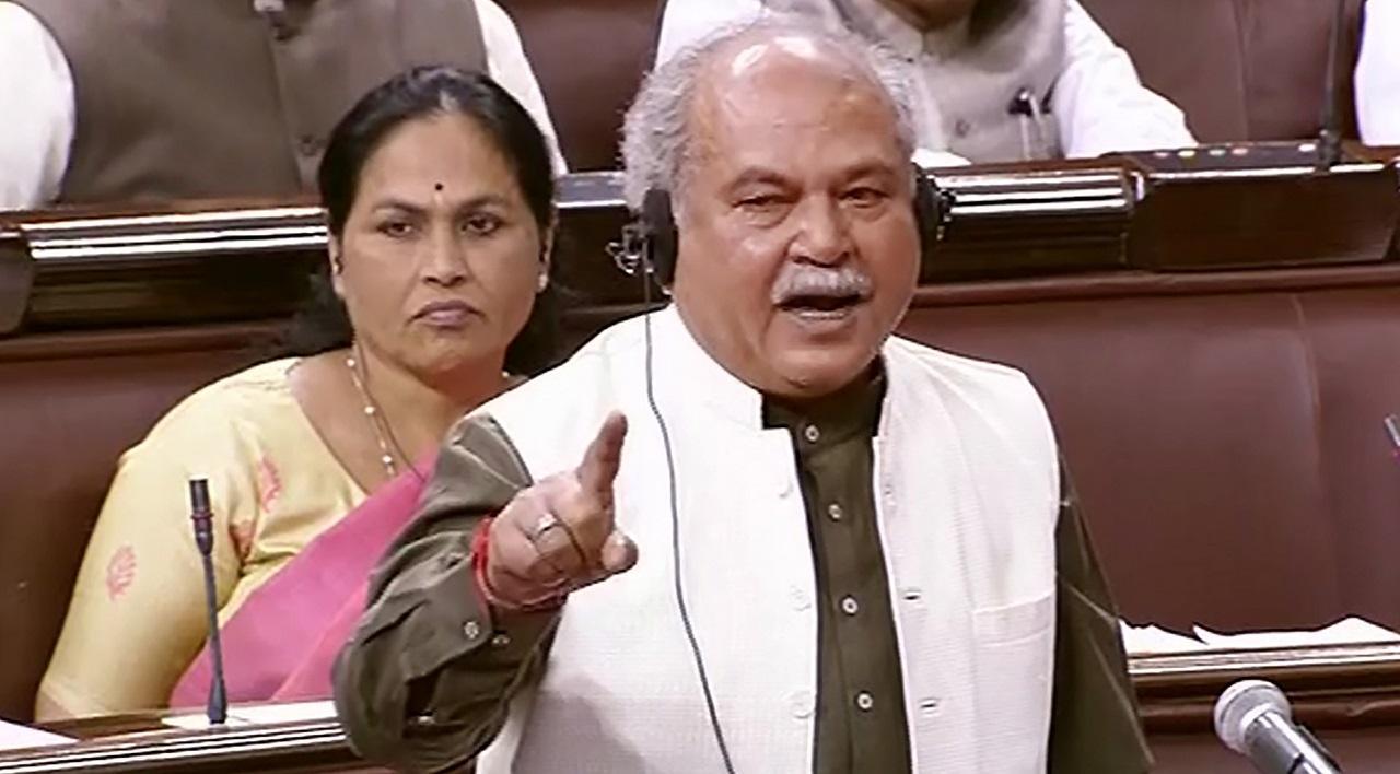 Congress indulging in ’politics of lies’ on issue of farmers: Narendra Singh Tomar in Rajya Sabha
